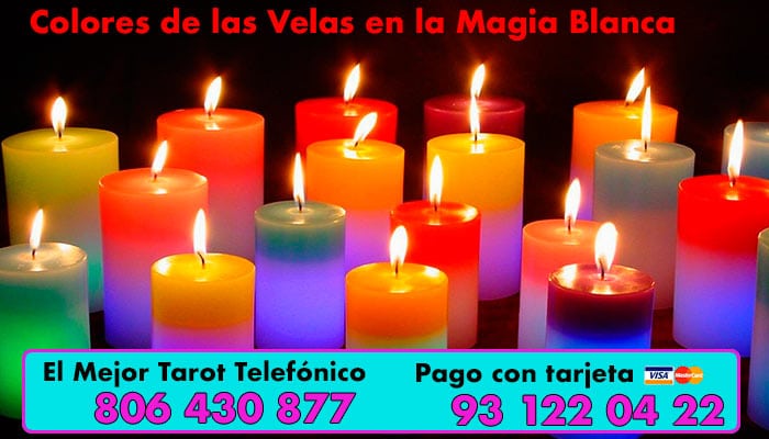Colores y llamas de las velas en los rituales de magia blanca